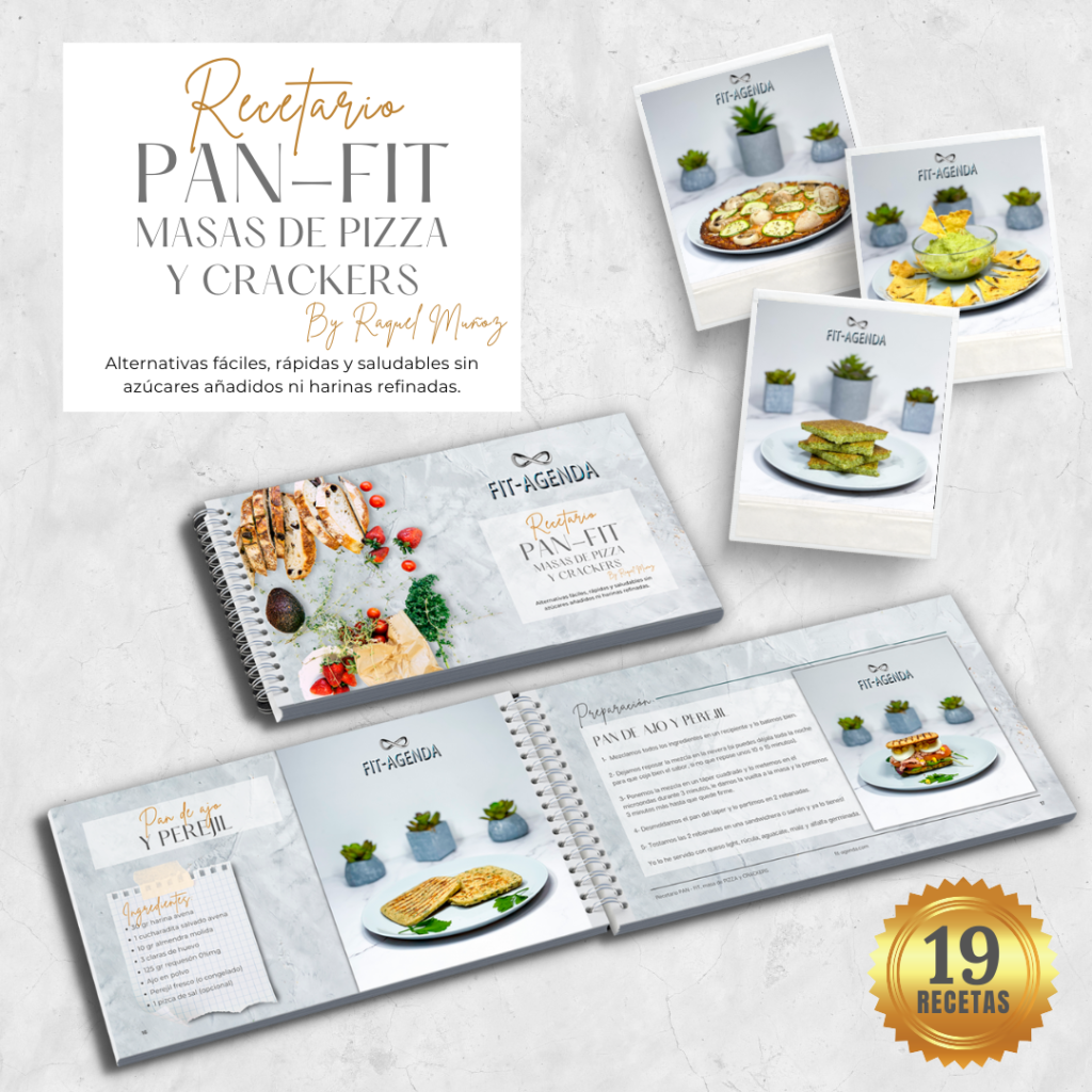 Recetario Pan-Fit, Masas de Pizza y Crackers - FIT-AGENDA®️